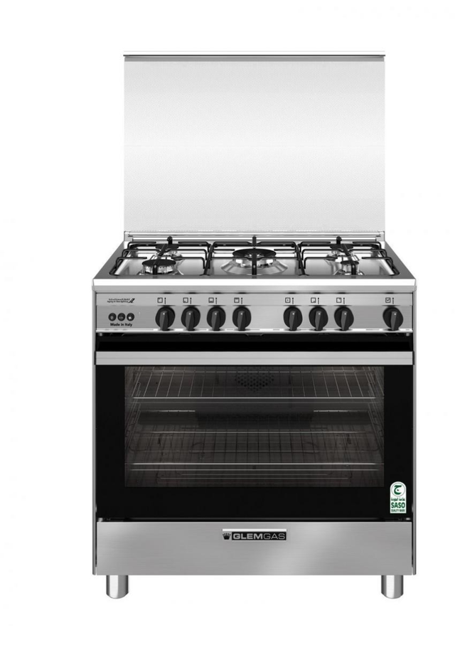 GLEM GAS Oven Gas Full Safety 5 Stovetop 60x80 Multifunction + Fan ...